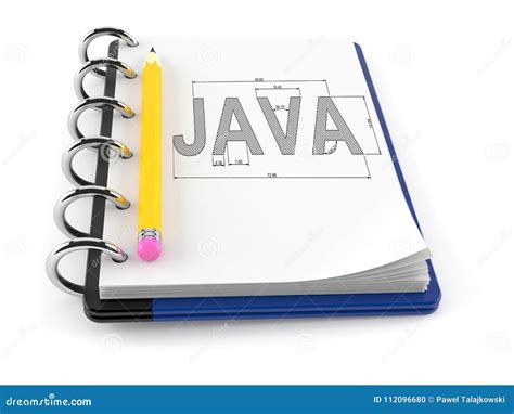 Java Text On Notebook Stock Illustration Illustration Of Script