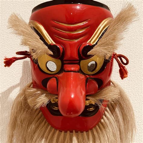 無形文化財備中神楽面 天狗面 メルカリ