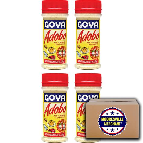 Goya Adobo Condimento Multiusos Con Pimienta 8 Onzas 4 Cocteleras
