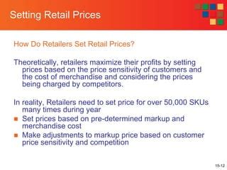 Retail Pricing Ppt