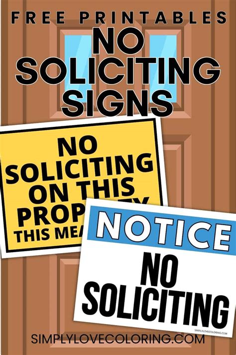 Printable No Soliciting Sign Free Pdf Downloads Simply Love Coloring