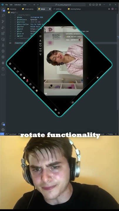 Rotate Instagram Video Userscript Youtube