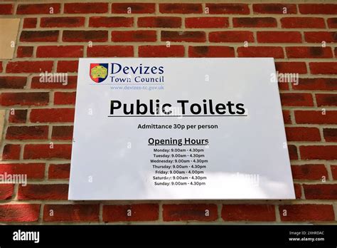 Devizes Sign For Public Toilets Admittance 30p Per Person And Opening