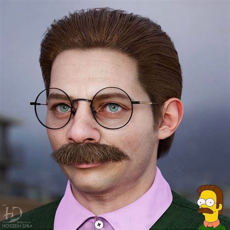 Los Simpson En Forma Real Ned Flanders Simpson Thesimpson