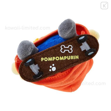 Japan Sanrio Original Mascot Holder Pompompurin Skateboard Kawaii