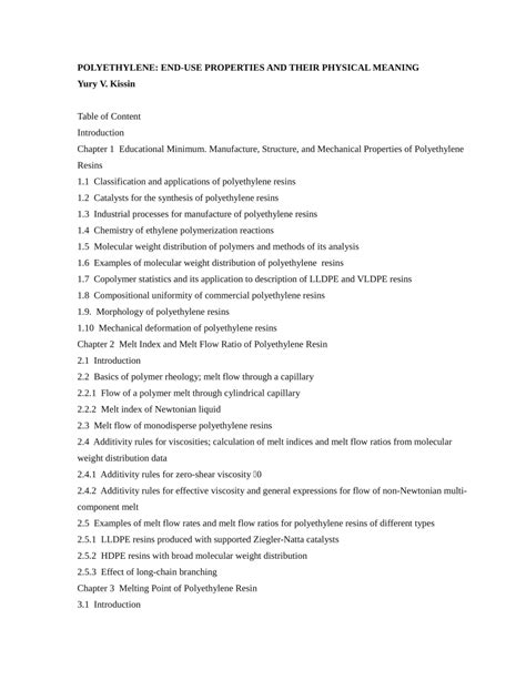 Pdf Polyethylene End Use Properties And Their Physical Meaning