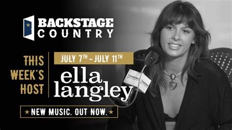 This Weeks Backstage Country Host Ella Langley