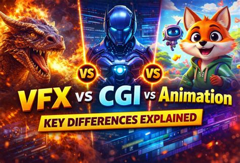 Vfx Vs Cgi Vs Animation Understanding The Key Differences Graphic