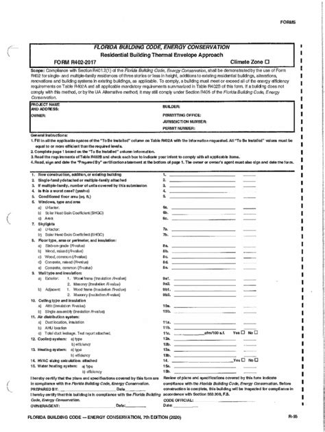 Fillable Online Energy Conservation Building Code For Residential
