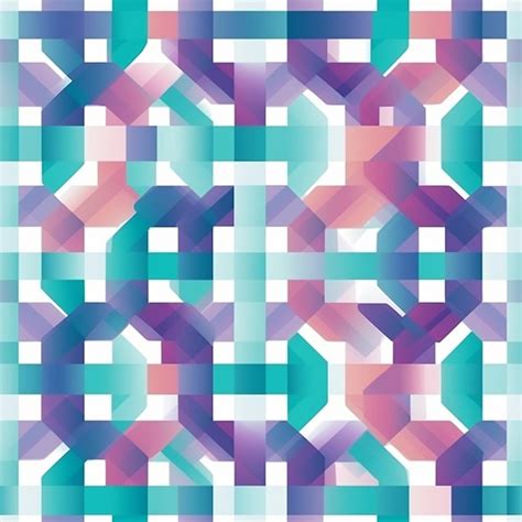 Premium Photo Geometric Pixel Pattern Background Radiant Neon Pattern Symmetrical Design Tiled