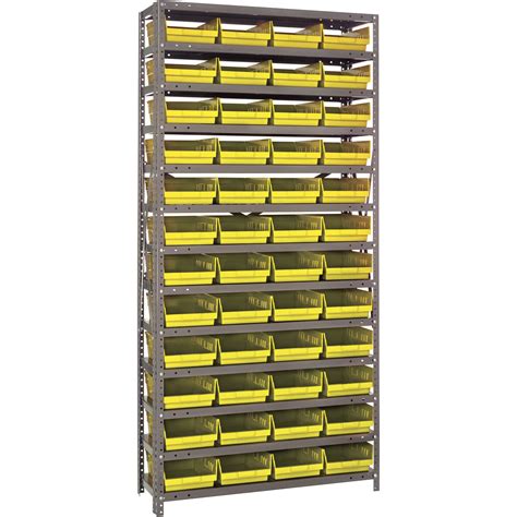 Quantum Storage 48 Bin Shelf Unit — 12in X 36in X 75in Rack Size Northern Tool