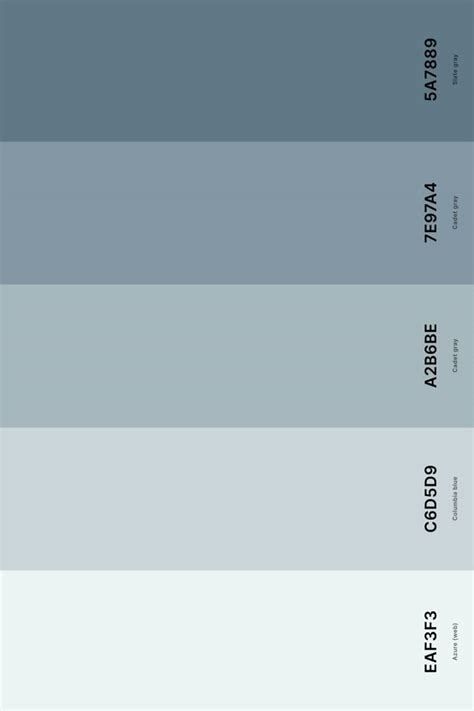 13 Cool Gray Color Palette Color Palette With Azure Web Hex Eaf3f3