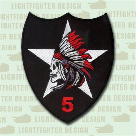 2nd Infantry Division 5th Bde Patch Skull 5 X 4 1 4 Operation