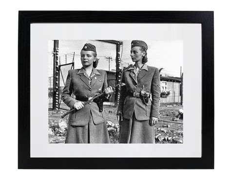 World War 2 Ww2 German Ss Female Prison Guards Matted And Framed Picture