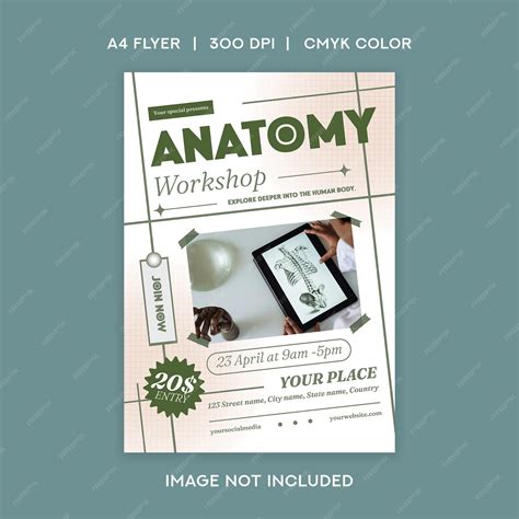 Premium Vector Anatomy Workshop Flyer