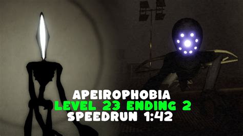Roblox Apeirophobia Chapter 2 Level 23 [ending 2] Speedrun 1 42 Solo Youtube