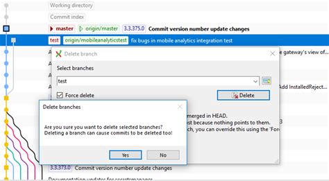 Reduce Confirmations When Deleting Branch · Issue 5771 · Gitextensions