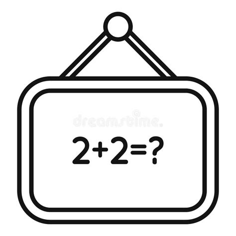School Blackboard Hanging With Simple Math Sum On It Stock Vector