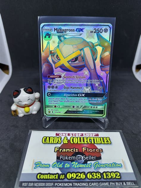 Pokemon Card Metagross Gx 157a Full Art Hidden Fates Ultra Ball
