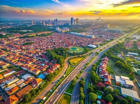 A Comprehensive Aerial Perspective Of Tangerang City Indonesia