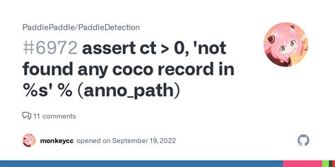 Assert Ct 0 Not Found Any Coco Record In S Annopath · Issue
