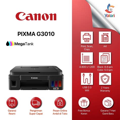 Jual Canon Pixma G3010 Yolori Mall