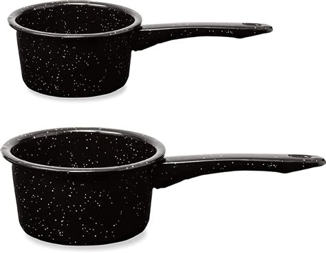 Cinsa Enamel On Steel 2 Quart Sauce Pan Blue Color