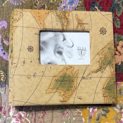 Elsa Other Elsa Tan Map Design Photo Album Poshmark
