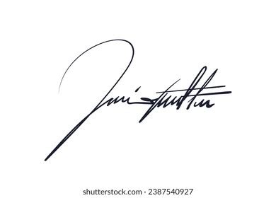Signature Vector Hand Drawn Autograph Written Stock Vector Royalty