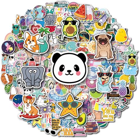 Waterproof Vinyl Stickers Pack For Laptop Water Bottle Party Supplies