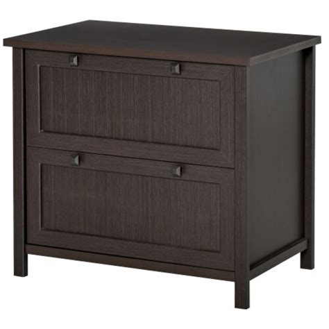 Retro Wood Double Drawer File Cabinet Storage Fits Letterlegal Sizing