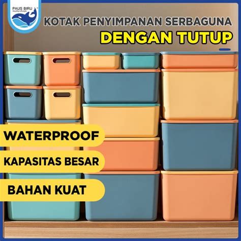Storage Box Dengan Tutup Kotak Penyimpanan Serbaguna Storage Box