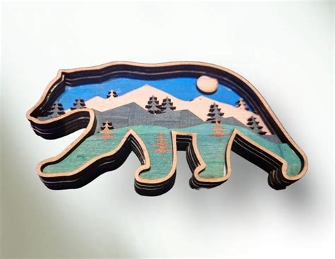 Bear Xcs Xtool File Layered Svg Etsy