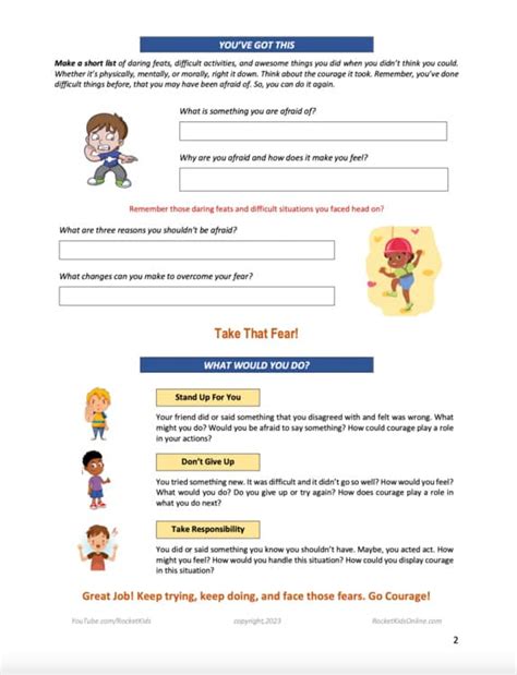 Having Courage Lesson Plan Video Worksheet For 6 13 Year Olds