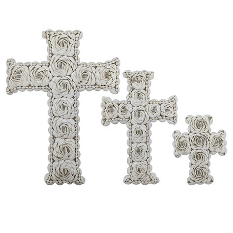 Shell Cross Rose Design Natural Luxe Living