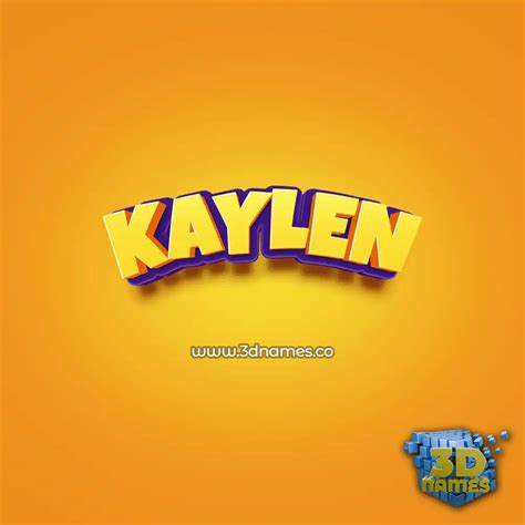 Orange Toon 3d Name Wallpaper For Kaylen Custom Wallpaper 3d Names