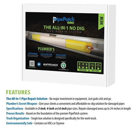 Pipepatch One 4 All In One Cipp No Dig Pipe Repair Replenish Kit The Drainage Products Store
