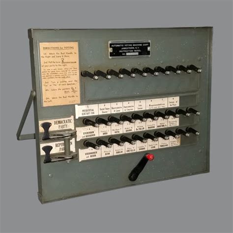 History American Political 1956 Presidential Election Voting Machine