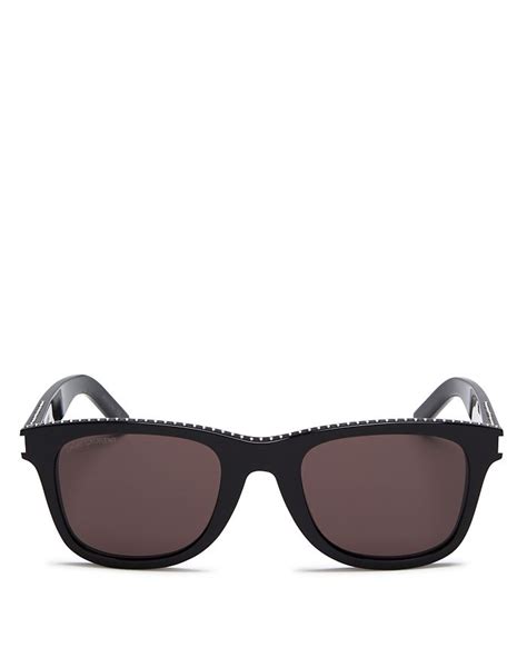 Saint Laurent Unisex Studded Rectangular Sunglasses 50mm Bloomingdales