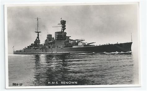 Royal Navy Renown Class Battlecruiser Postcards