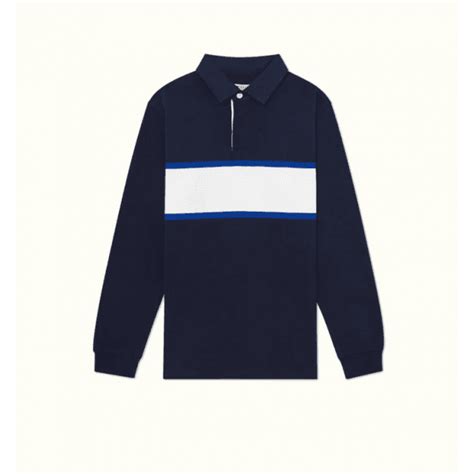 R M Williams Mens Tweedale Rugby In Navy Whiteparkinsons Lifestyle