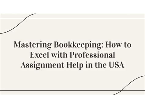 Ppt Bookkeeping Assignment In The Usa Powerpoint Presentation Free