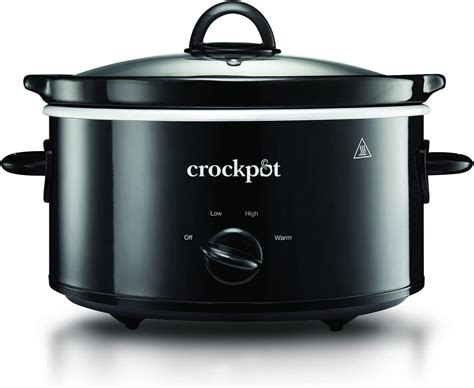 Crockpot Slow Cooker Removable Easy Clean Ceramic Bowl 37 L 3 4