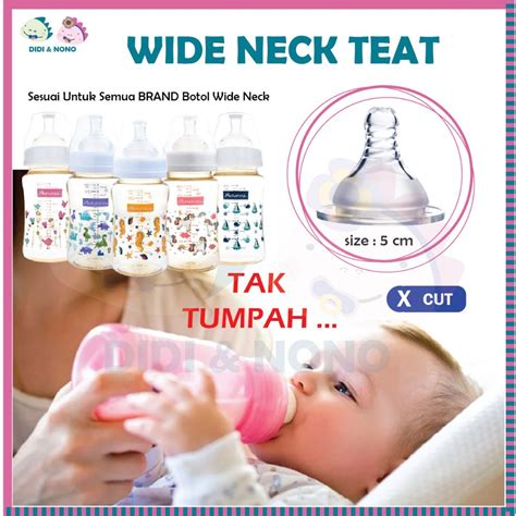 Silicone Wide Neck Teat Nipple X Cut Puting Botol Susu Shopee Malaysia