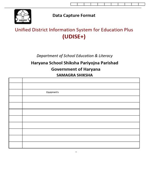 Udise Data Capture Format Haryana 2025 26 Pdf Toilet Schools