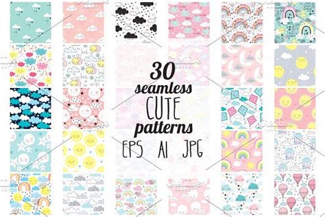 30 Cute Seamless Pattern Seamless Patterns Seamless Graphic Design