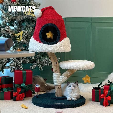 Christmas Removable Cat Tree Bed Climber Mewcats