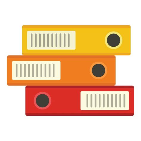 Folder Stack Icon Flat Style 14703805 Vector Art At Vecteezy