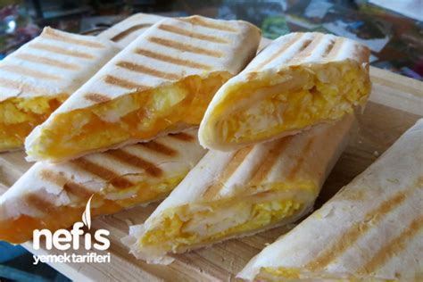Kahvaltılık Yumurtalı Lavaş Dürümü Breakfast Egg Burrito Nefis Yemek Tarifleri