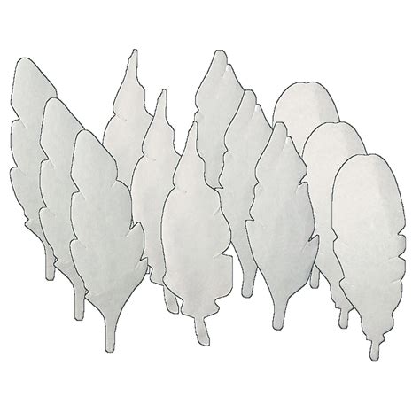 Roylco Color Diffusing Paper Feathers Up To 8cm X 23cm White 80 Per